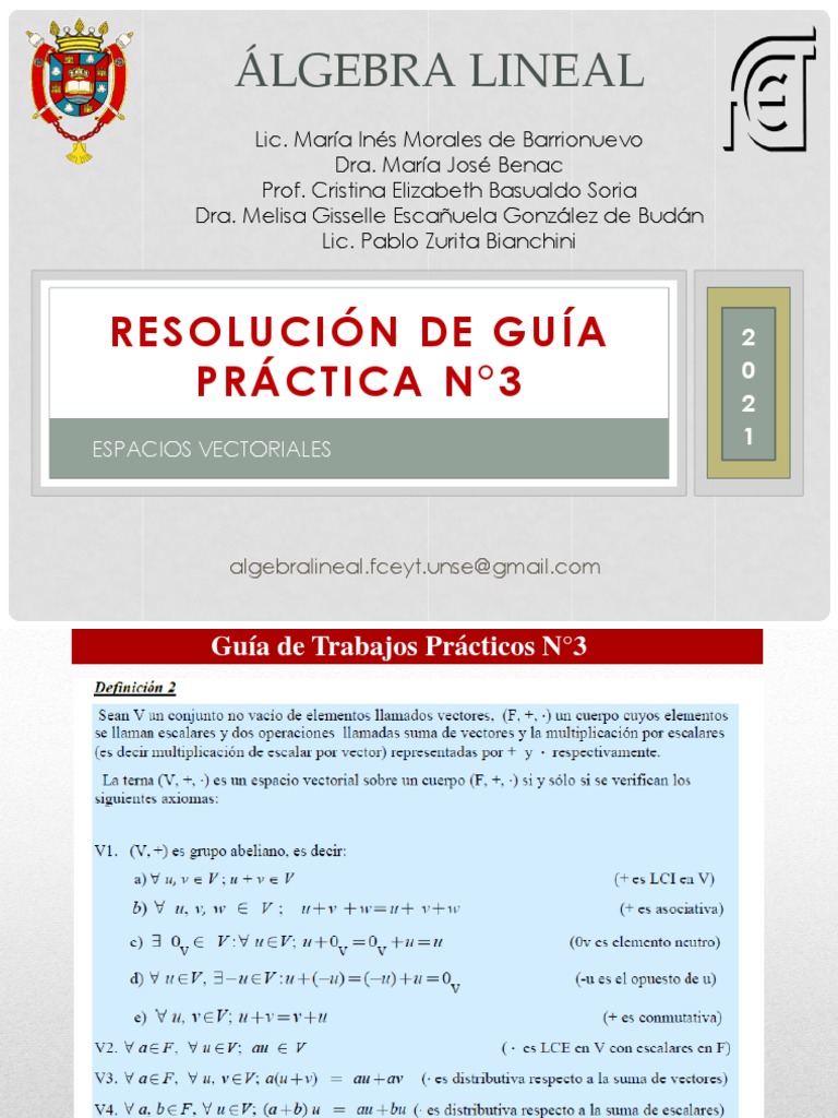 Clase de Práctica TP3 A.lineal Parte 1 2021 | PDF | Mapa lineal | Álgebra lineal