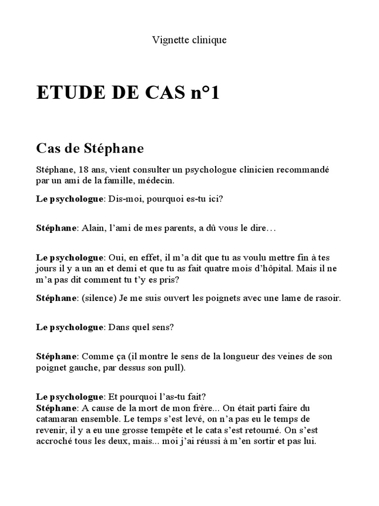Cas de Stéphane | PDF
