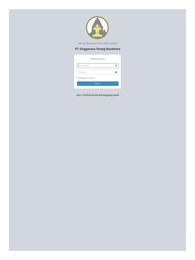 Hris Stnusantara Co Id Login | PDF