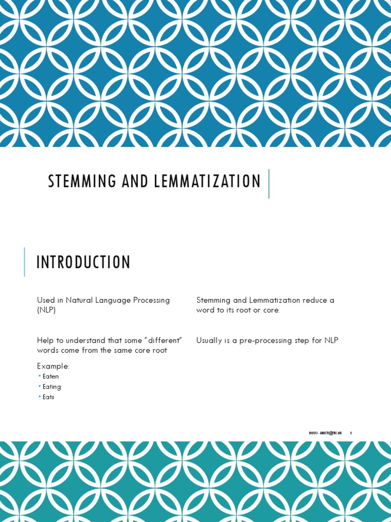 Stemming and Lemmatization | PDF | Linguistic Typology | Linguistics