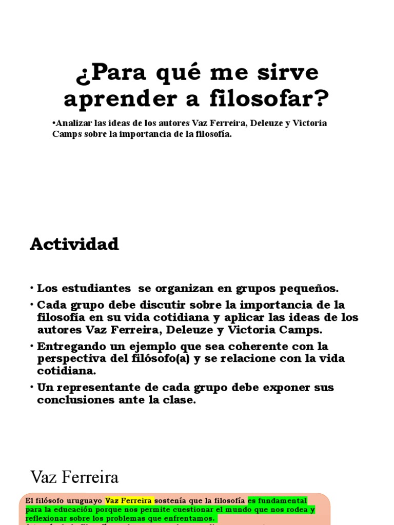 Par Qué Me Sirve Aprender A Filosofar | PDF | Pensamiento | Realidad
