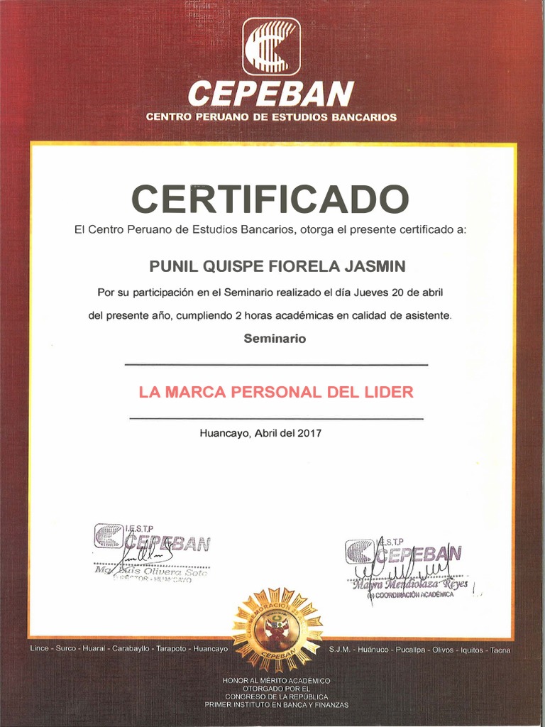 CERTIFICADOS | PDF
