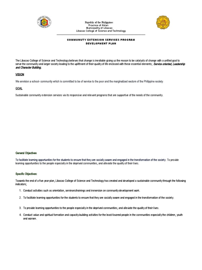 Extension Plan Proposal | PDF | Community