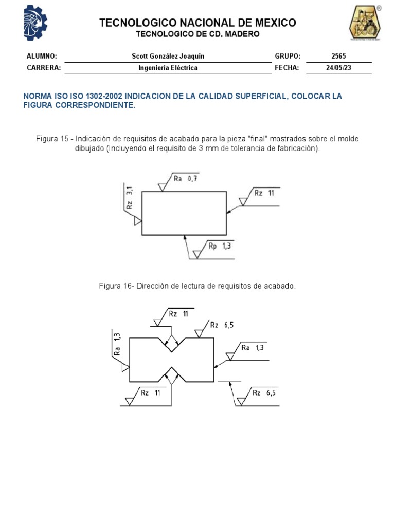 Indicaciones de Acabado Superficial ISO 1302 | PDF | Informática ...