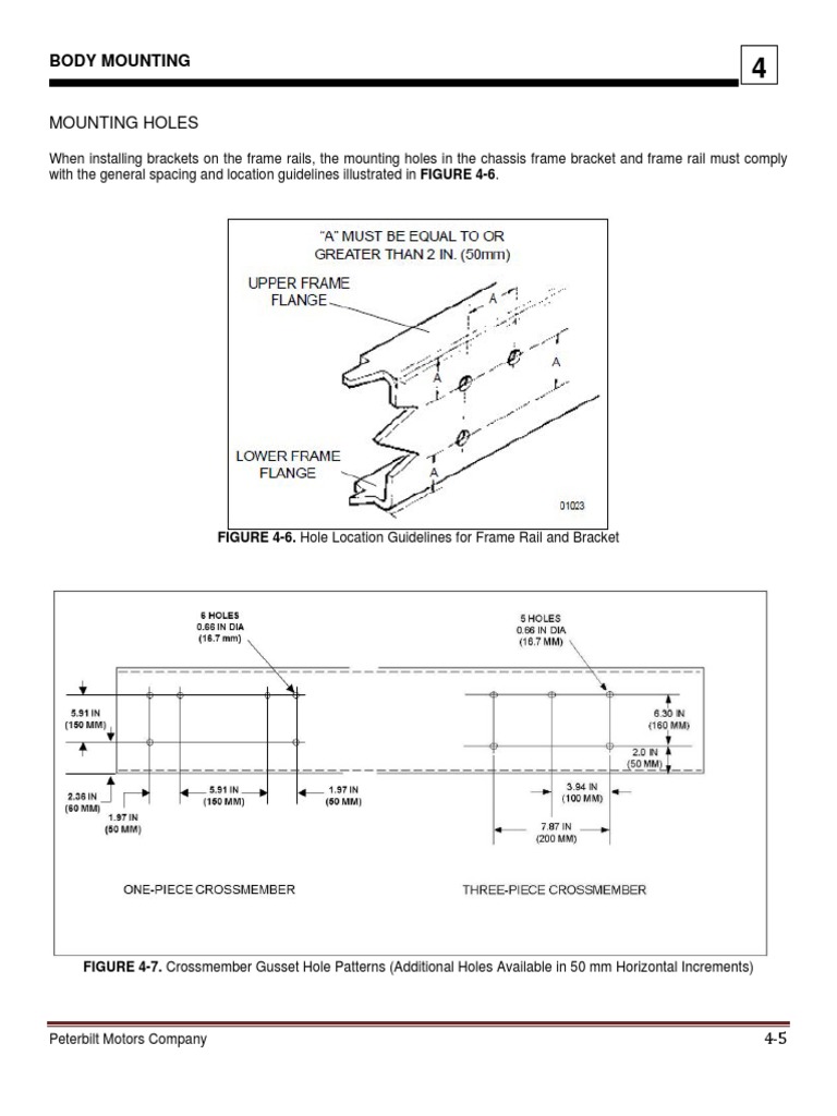 Peterbilt 567 Body Mounting Guide | PDF | Welding | Construction