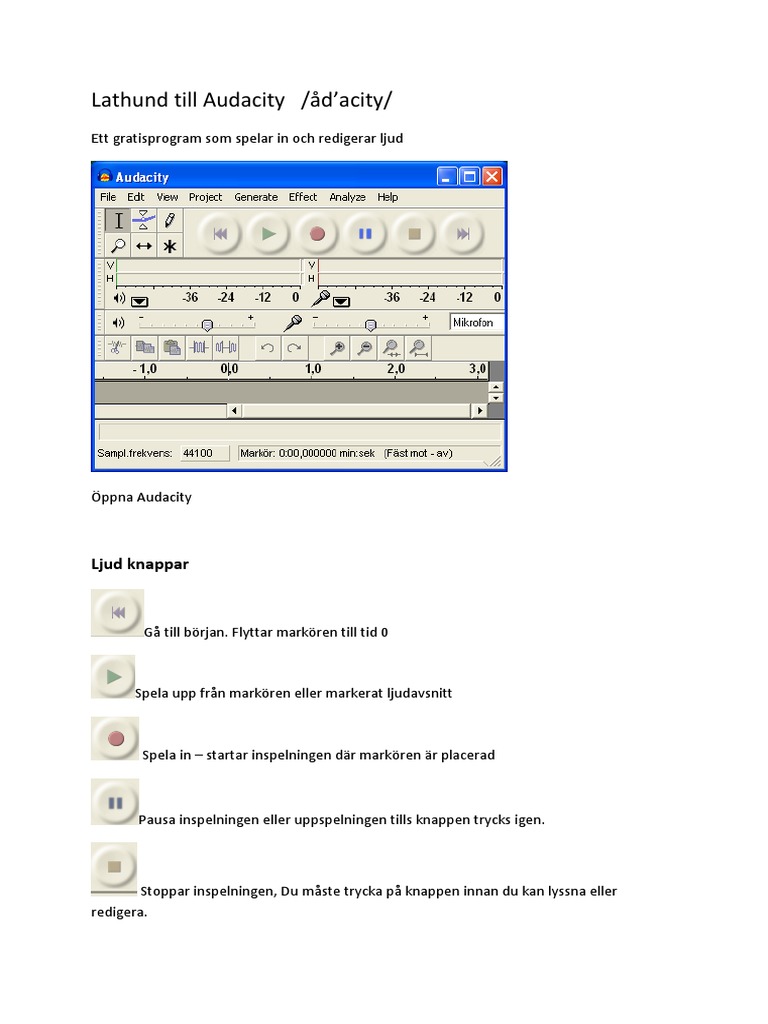 AUDACITY Manual | PDF