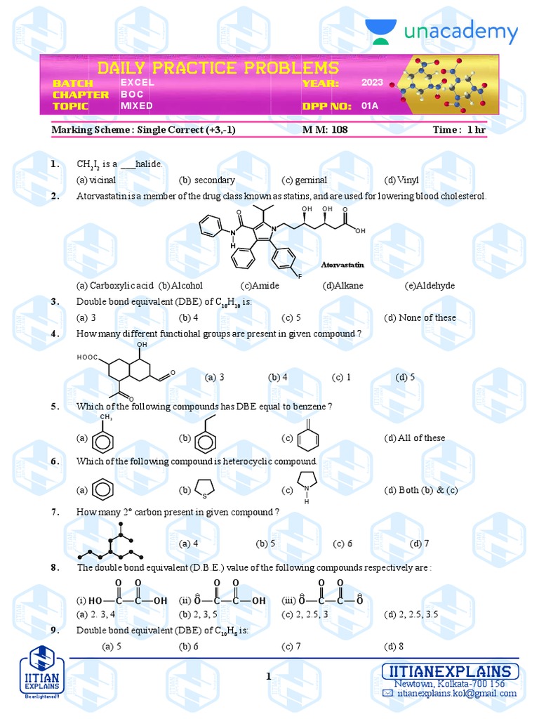 13 DPP 01a Mixed Boc Excel | PDF | Functional Group | Amide