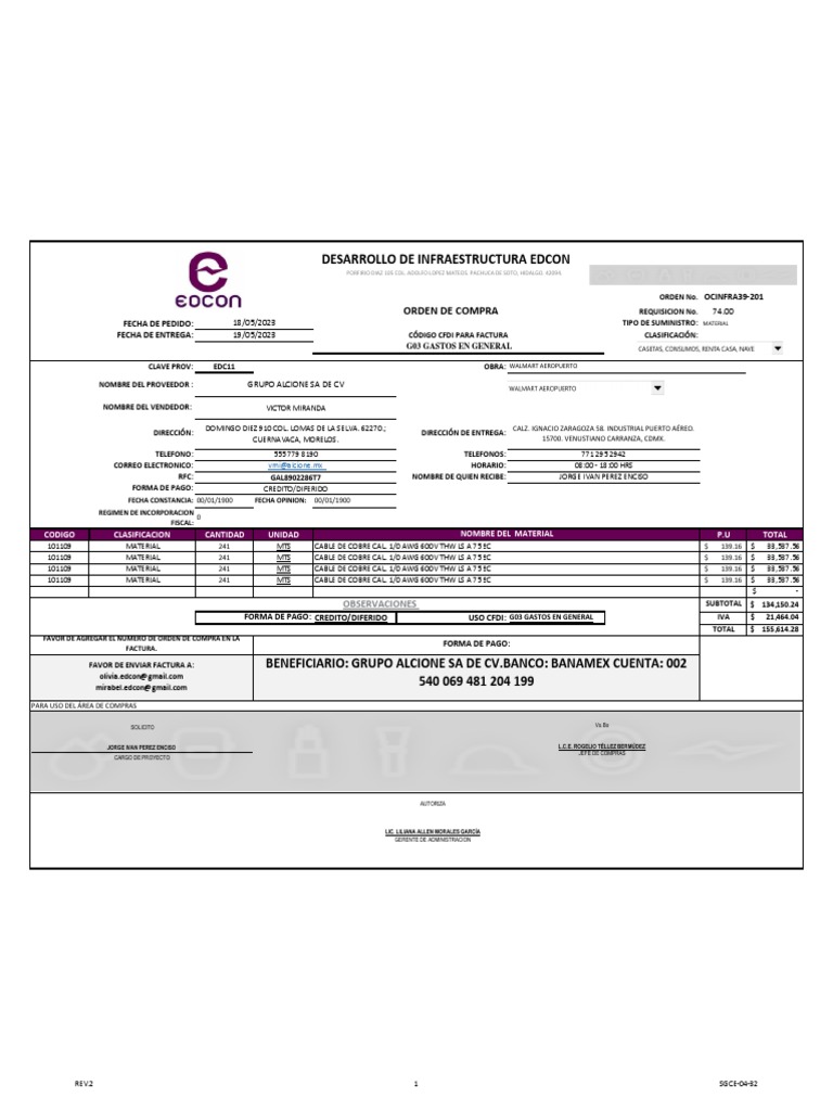 Desarrollo de Infraestructura Edcon | PDF | México