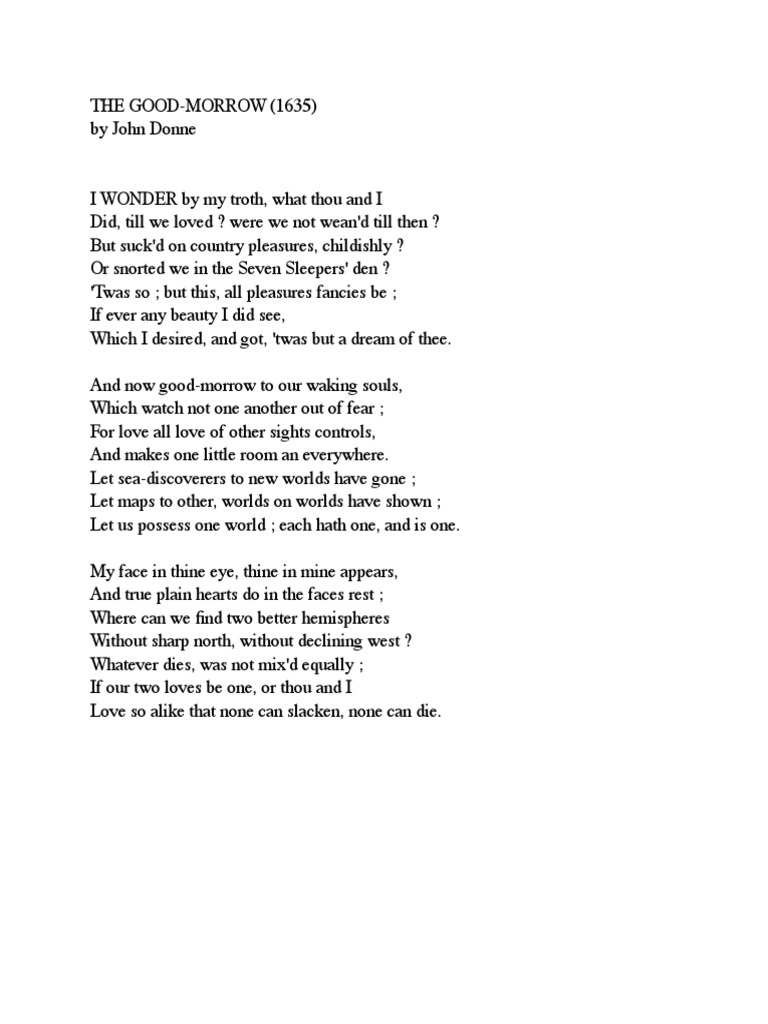 Early Modern Poems Engl 130 | PDF