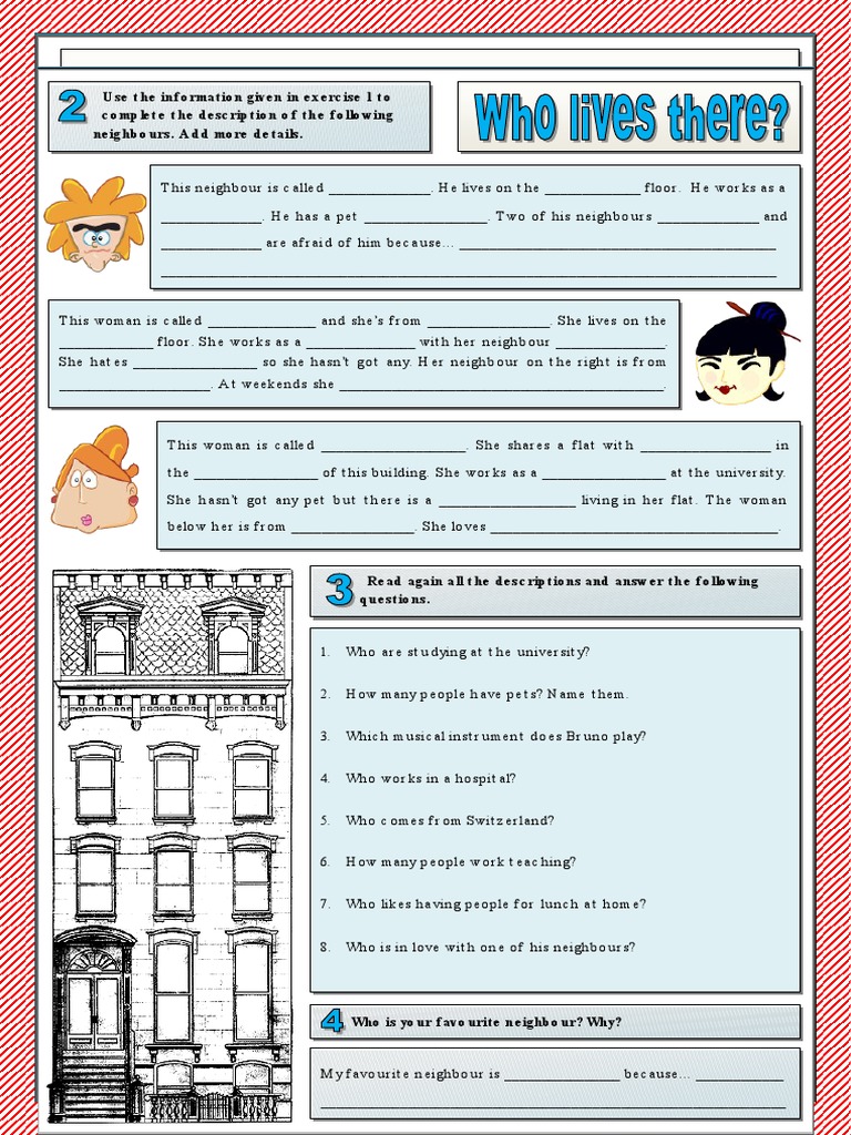 Who Lives There Activity | PDF