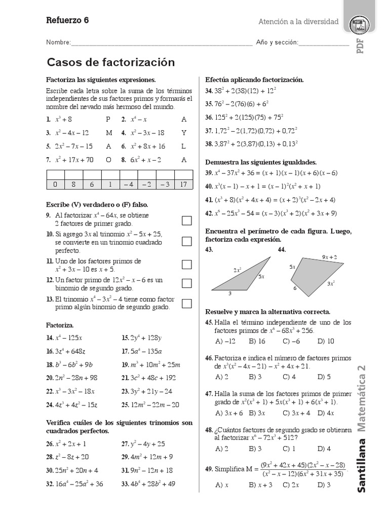 2do Casos de Factorización | PDF