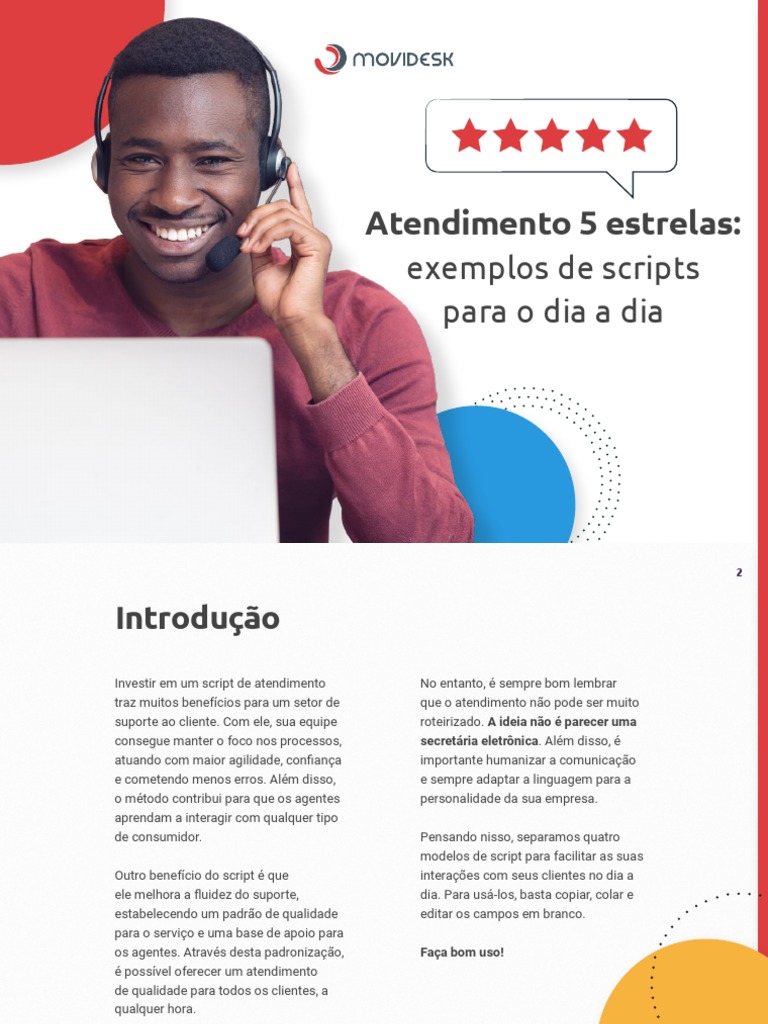 Atendimento 5 Estrelas Exemplos de Scripts para o Dia A Dia | PDF | Linguagem de script ...