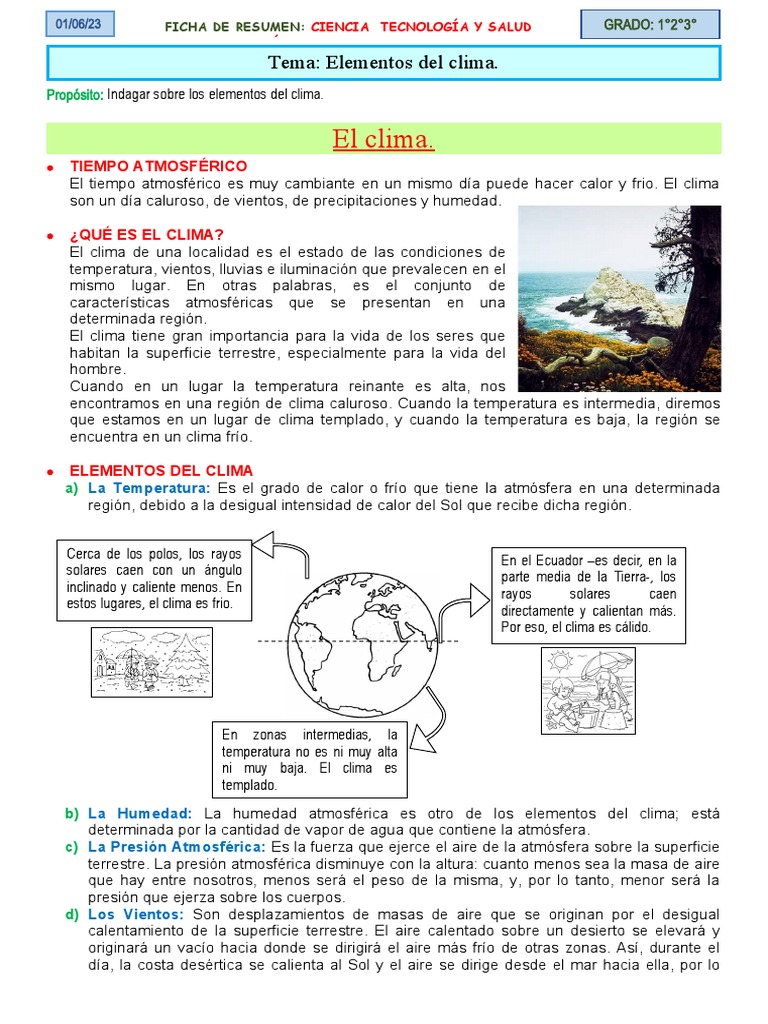 Resumen Cientifico B 01 de Junio CTS | PDF | Clima | Herida