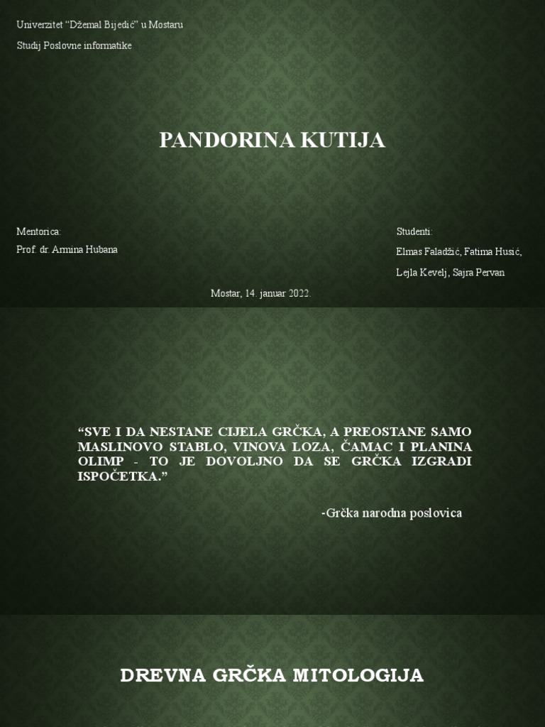 Pandorina Kutija | PDF