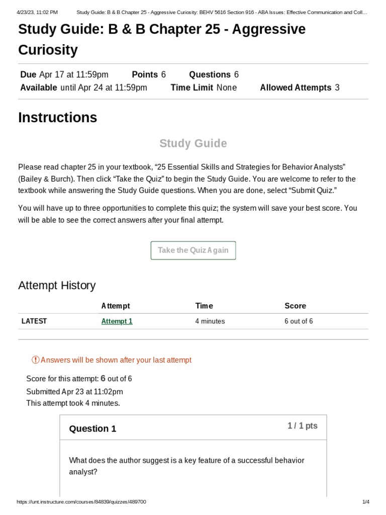 Study Guide: B & B Chapter 25 - Aggressive Curiosity | PDF