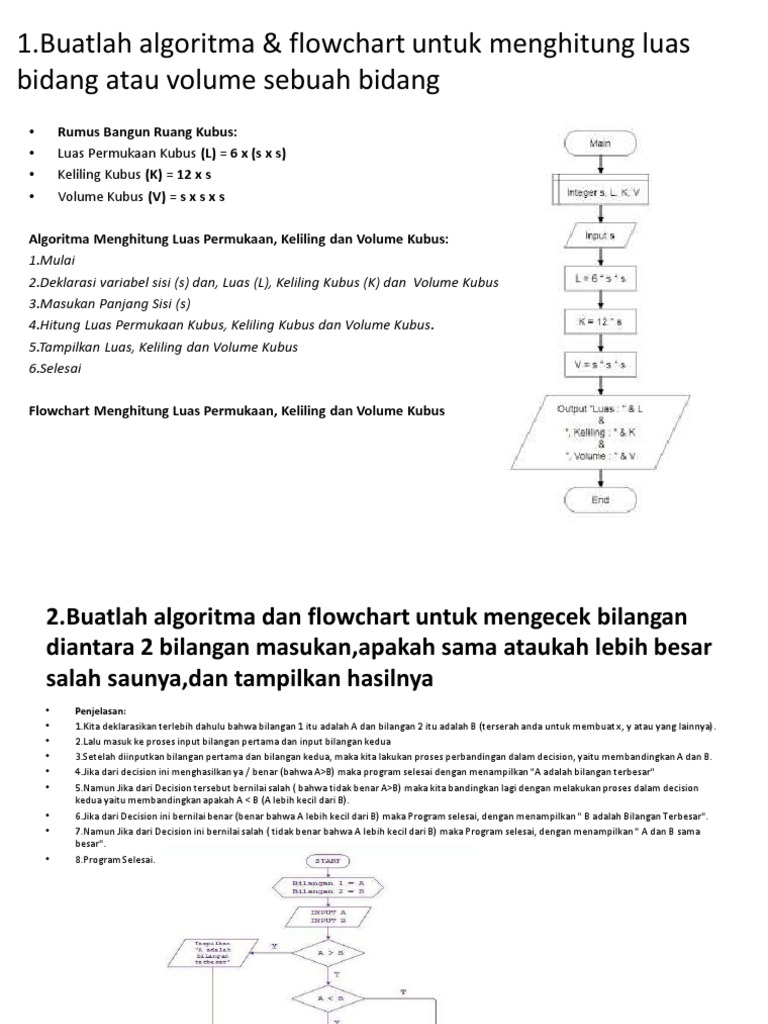 Tugas Algoritma Flowchart | PDF | Metode & Bahan Ajar Tugas Algoritma Flowchart | PDF | Metode & Bahan Ajar