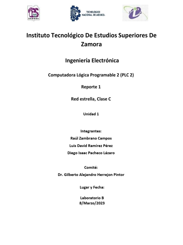 Reporte PLC | PDF | Protocolos de internet | Controlador lógico programable