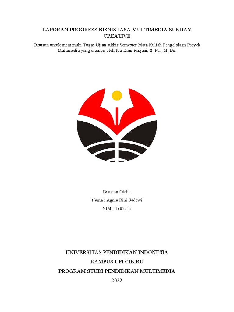 Laporan Progress Bisnis Jasa Multimedia Sunray Creative | PDF | Seni