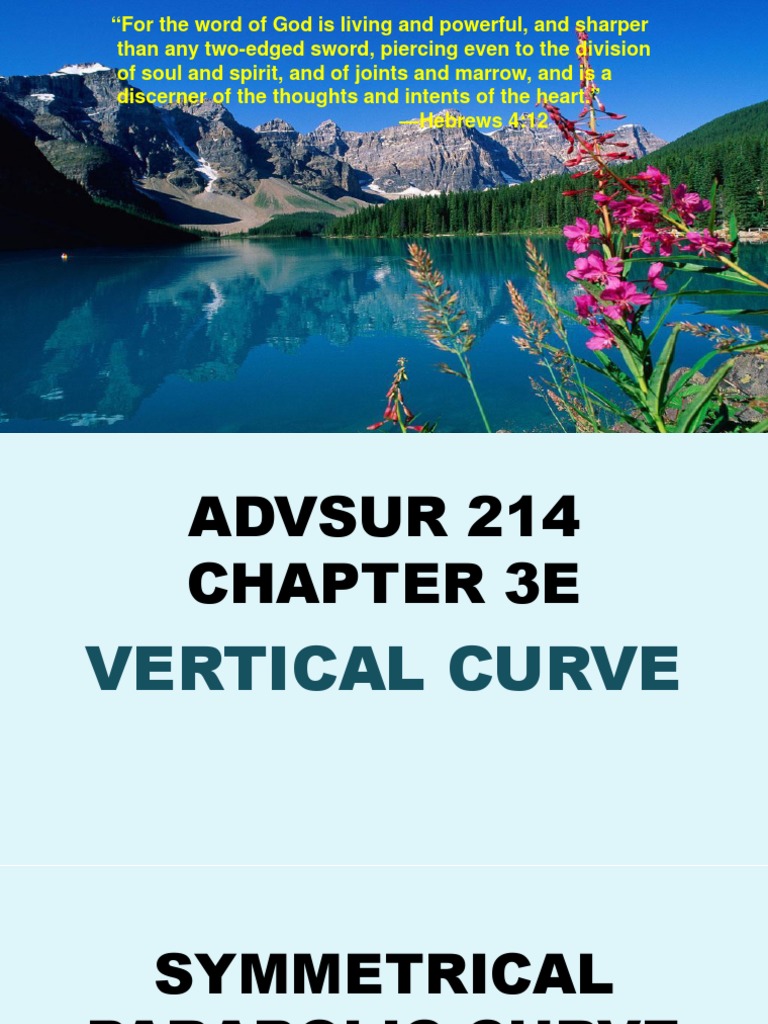 Vertical Parabolic Curve Design Guide | PDF | Tangent | Slope