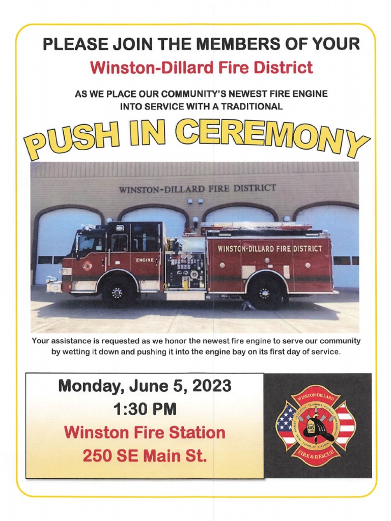 WDFD Push-In Announcement | PDF