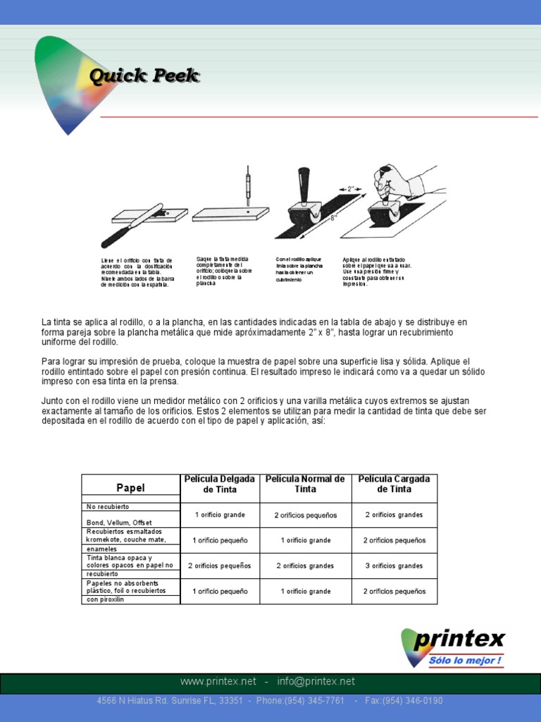 Quick-Peek | PDF | Papel | Tinta