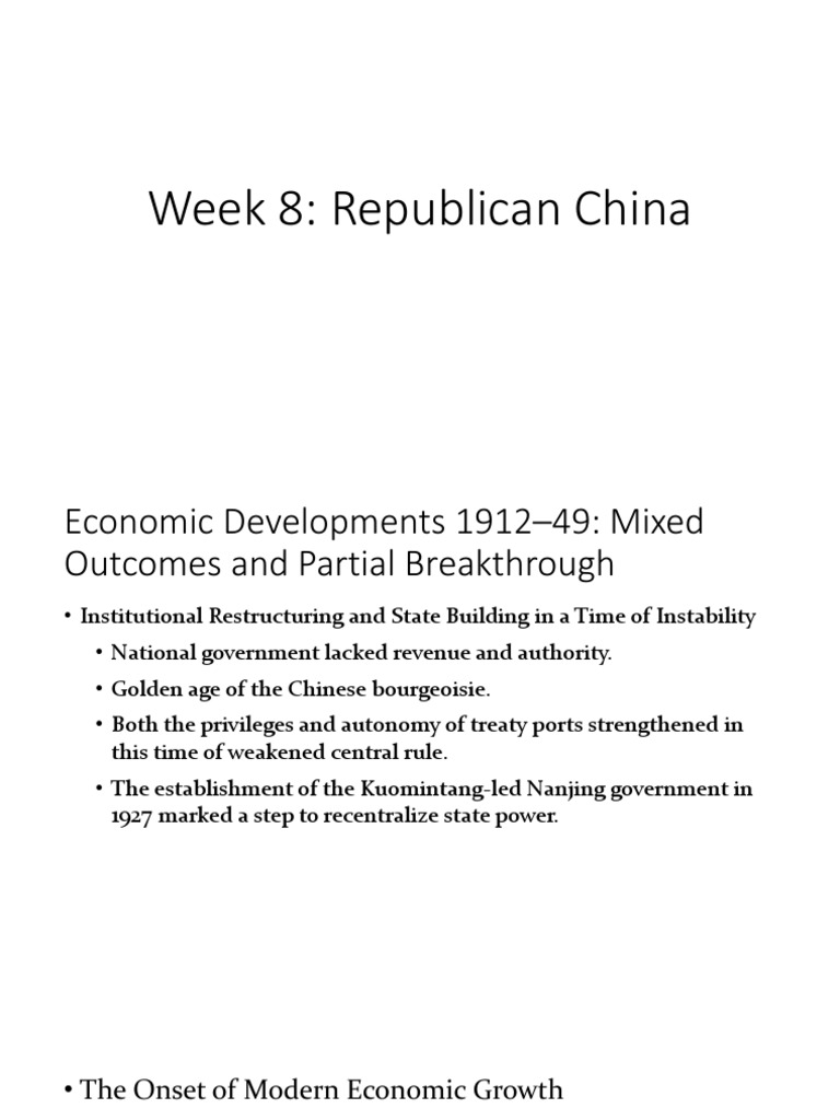 Republican China | PDF | Economic Growth | China