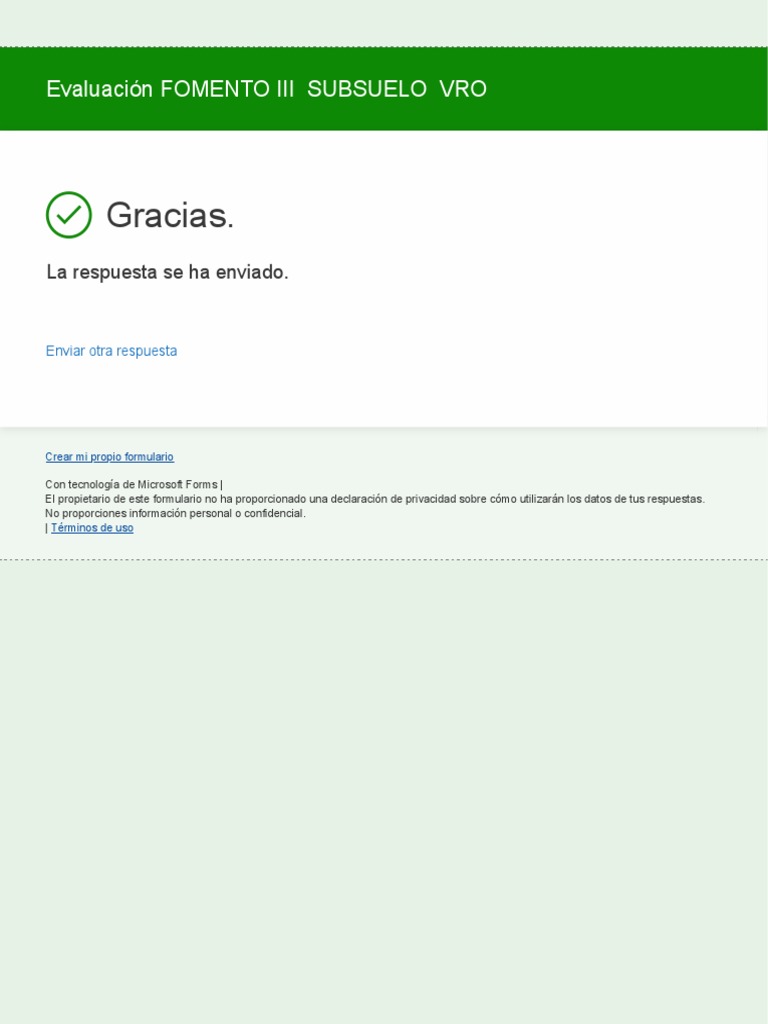 Evaluación Fomento III Subsuelo Vro | PDF