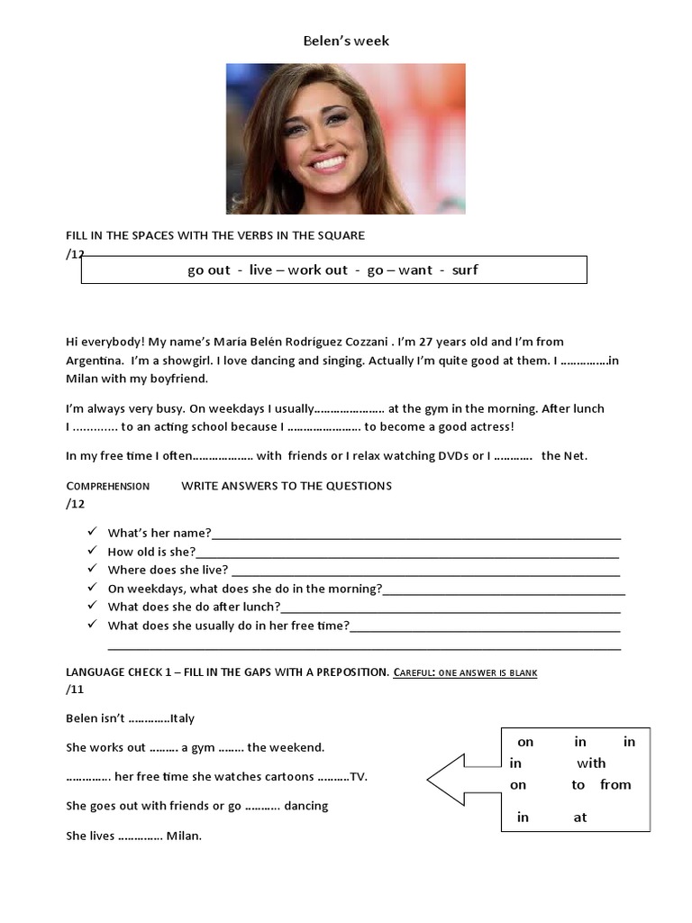 Belens Week Information Gap Activities Reading Comprehension e 103796 | PDF | Language Mechanics ...