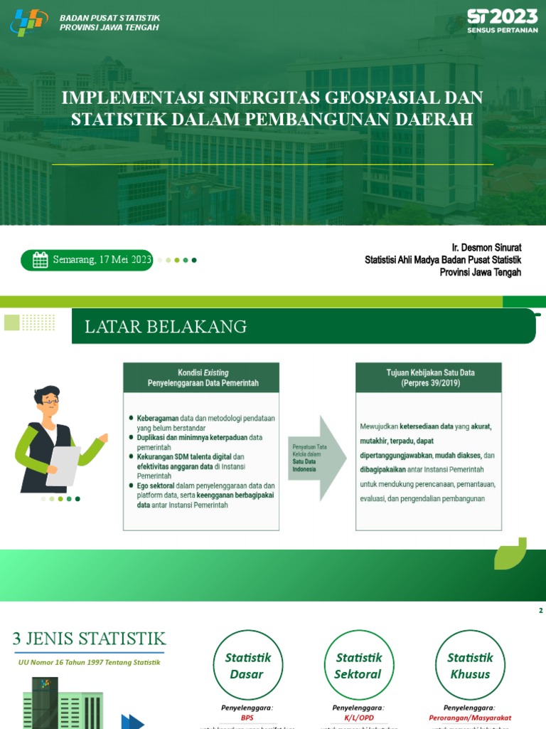 Implementasi Sinergitas Geospasial Dan Statistik Dalam Pembangunan ...