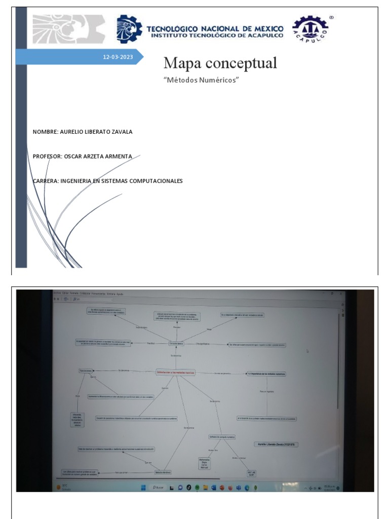 Mapa Tema 1 Metodos Numericos | PDF