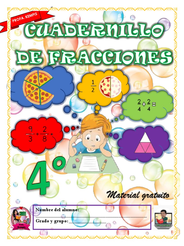 4° Cuadernillo de Fracciones - Profa. Kempis | PDF | Matemáticas ...