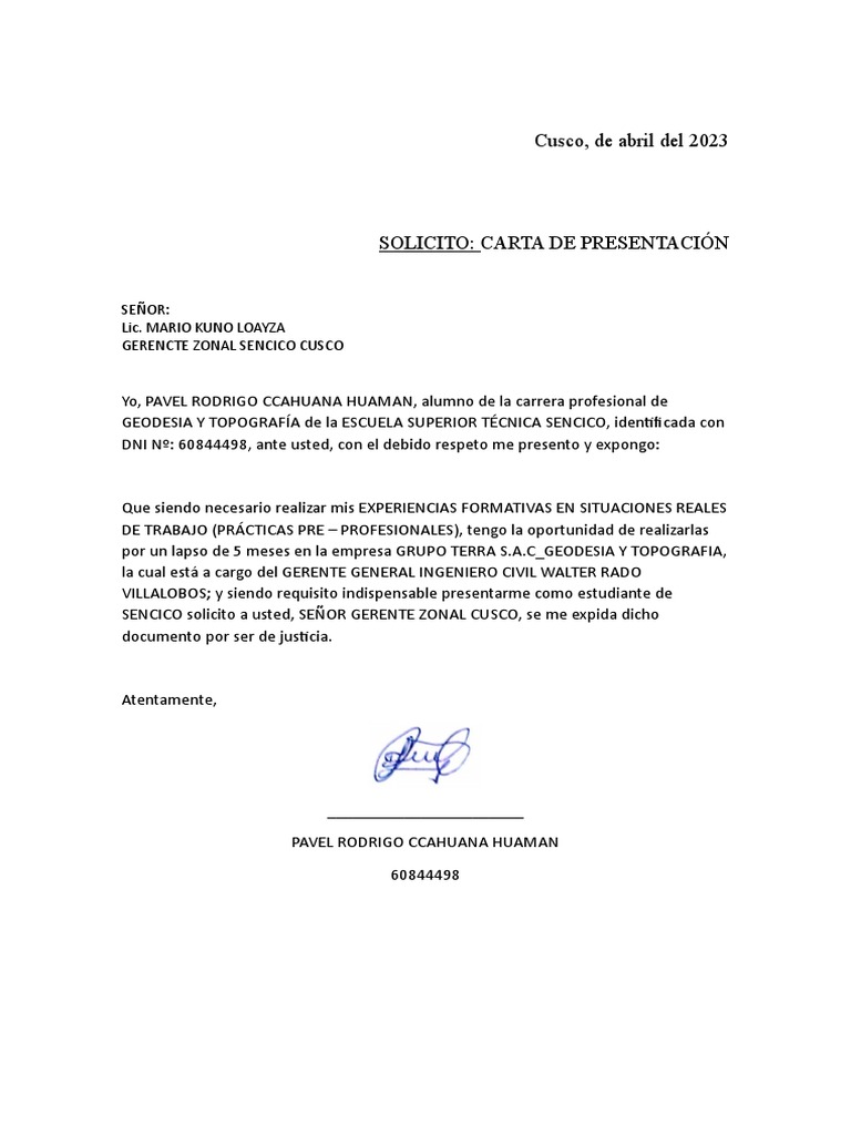 SOLICITUD Corregida | PDF