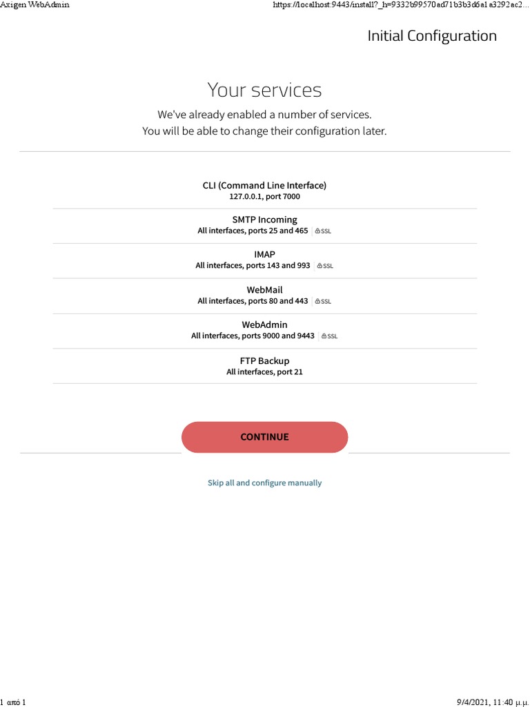 Axigen WebAdmin SMTP Server | PDF