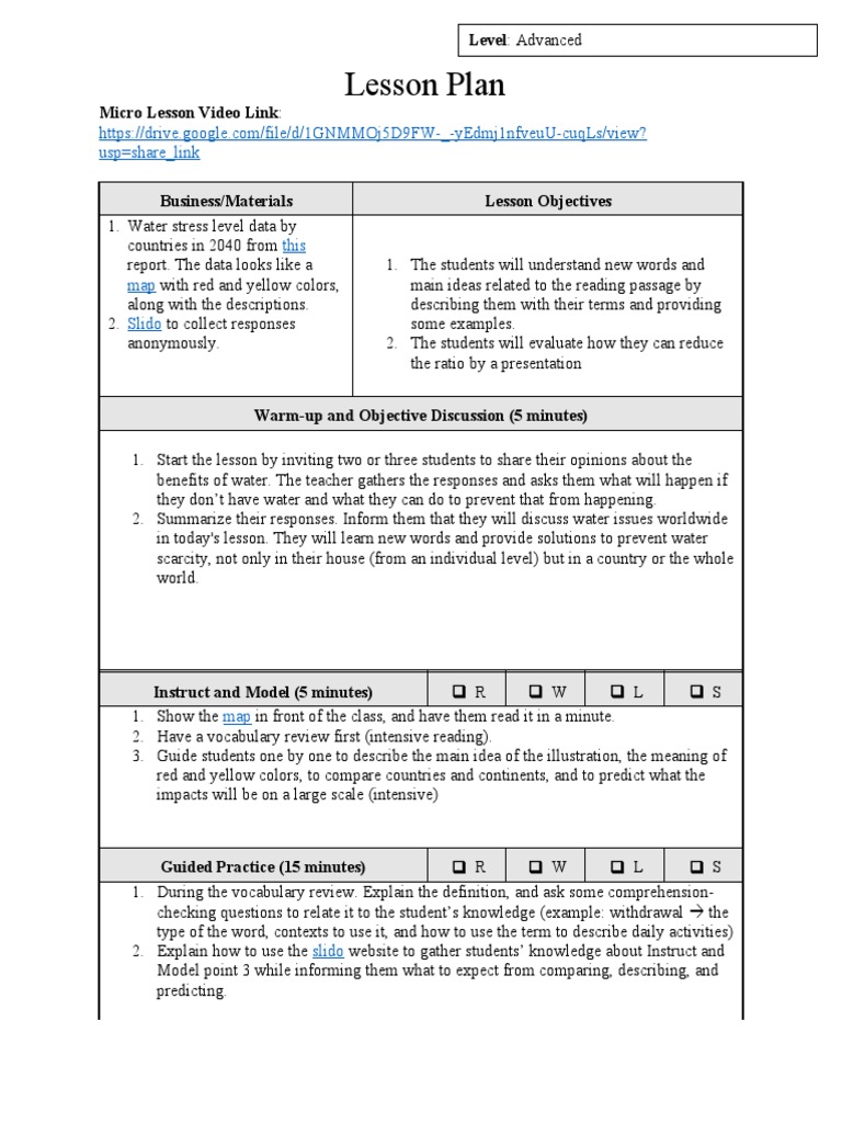 Lesson Plan - Extensive and Intensive Reading | PDF