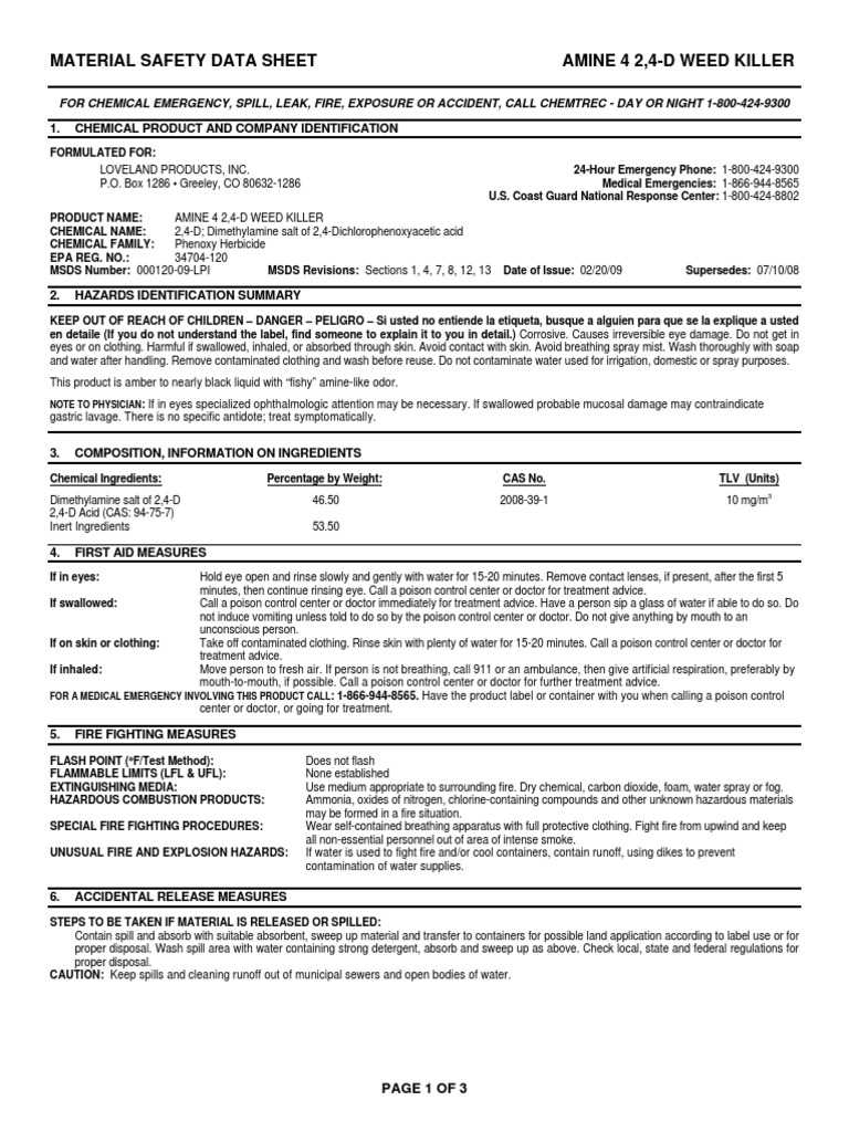 4.amine 4 2,4-D Weed Killer (Vulgar) | PDF | Waste | Personal ...