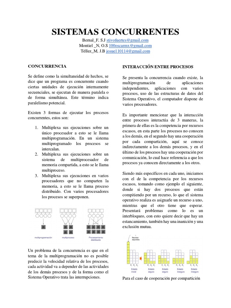 Actividad 2.1 Sistemas Concurrentes | PDF | Proceso (Computación ...