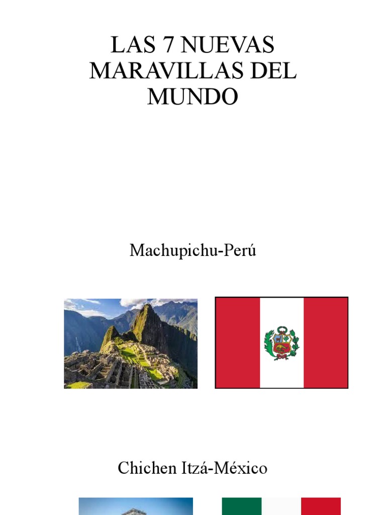 Las 7 Nuevas Maravillas Del Mundo | PDF