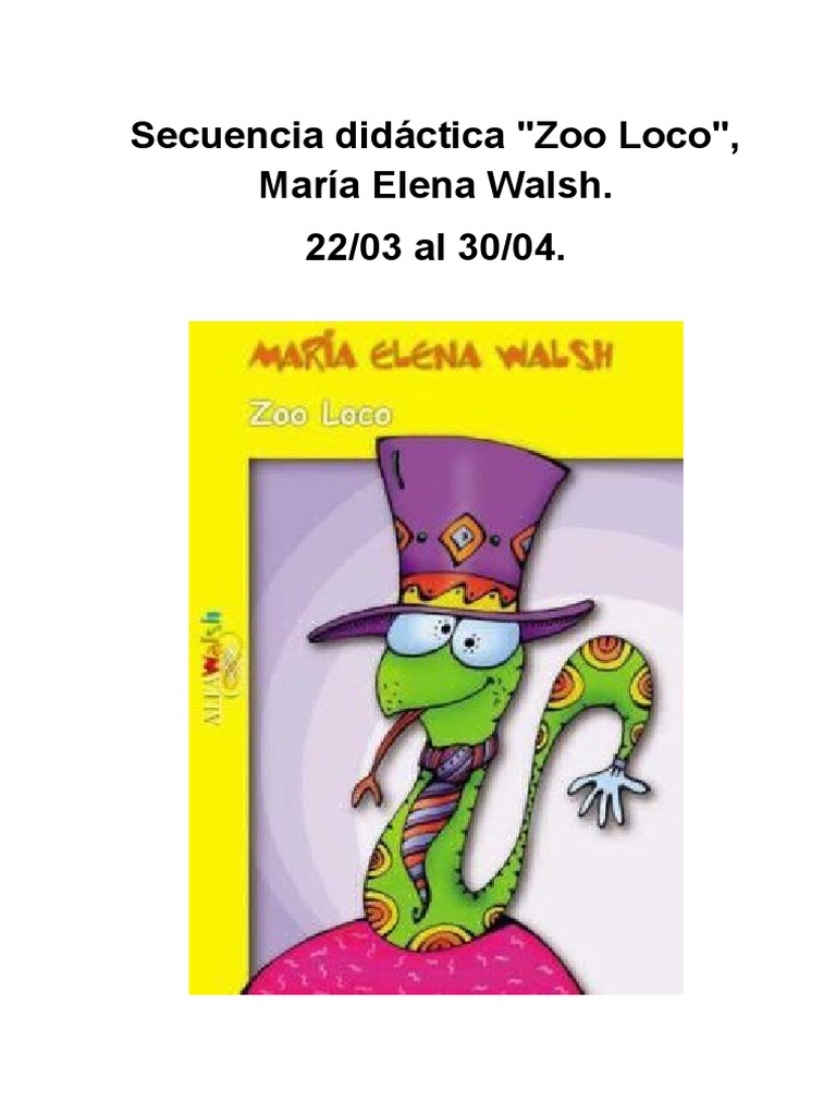 Secuencia Lengua Zoo Loco de 2º Grado Escuela 220 | PDF | Lingüística