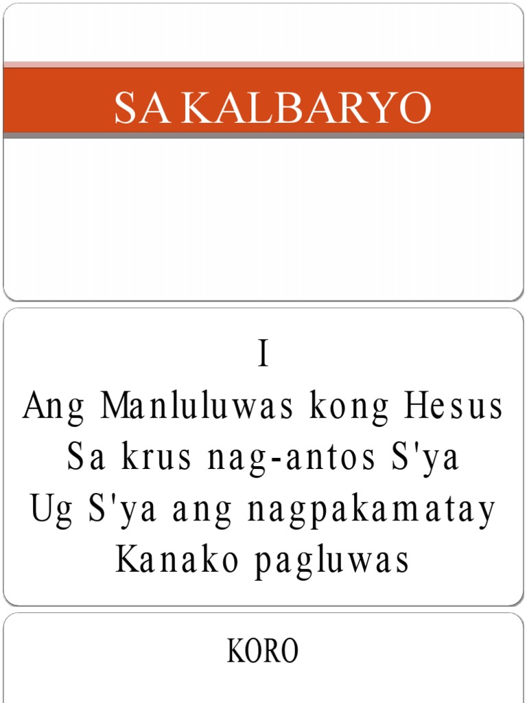 Sa Kalbaryo | PDF
