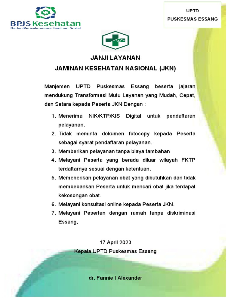 Janji Layanan Pdf