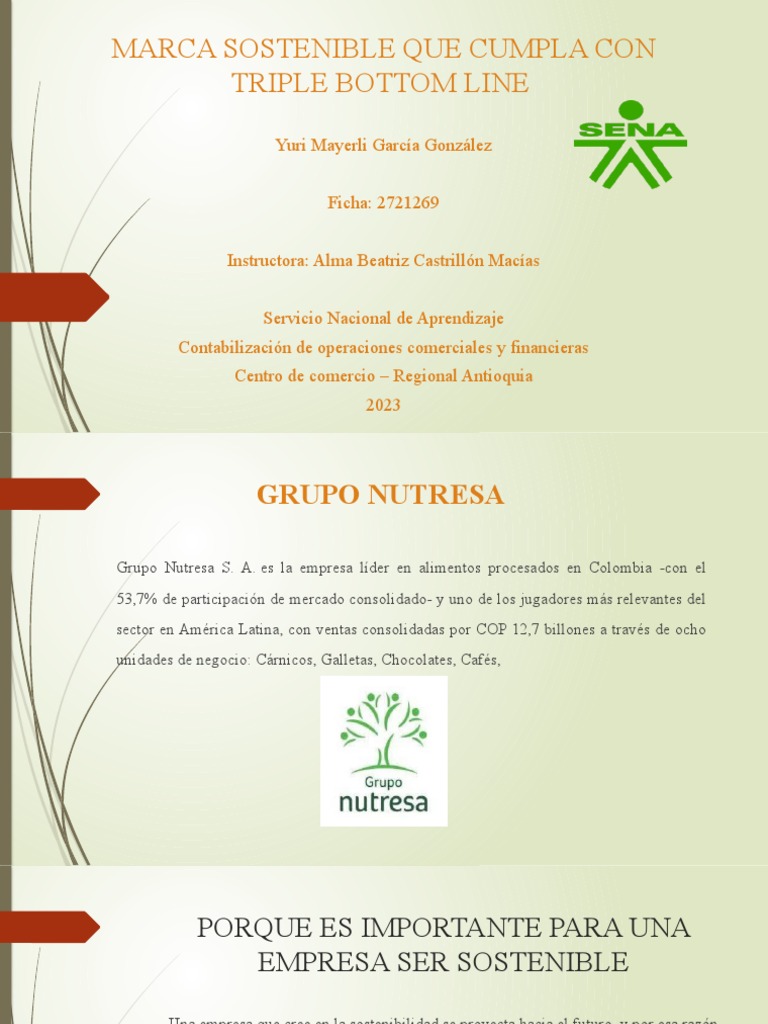 Marca Sostenible Que Cumpla Con Triple Bottom Line | PDF | Sustentabilidad | Economias