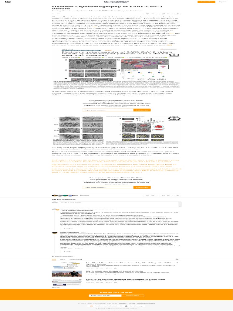 Electron Cryotomography of SARS-CoV-2 Virions | PDF | Virus | Virology