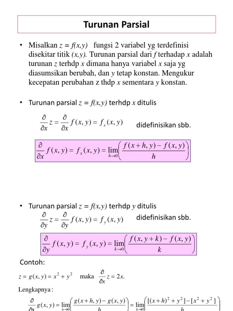 166 - 20220315063139 - Pert. 2 Contoh Soal Dan Soal Turunan Parsial | PDF