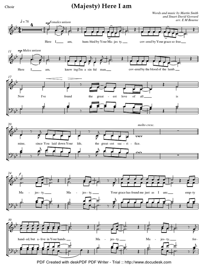 (Majesty) Here I Am Choir Only | PDF