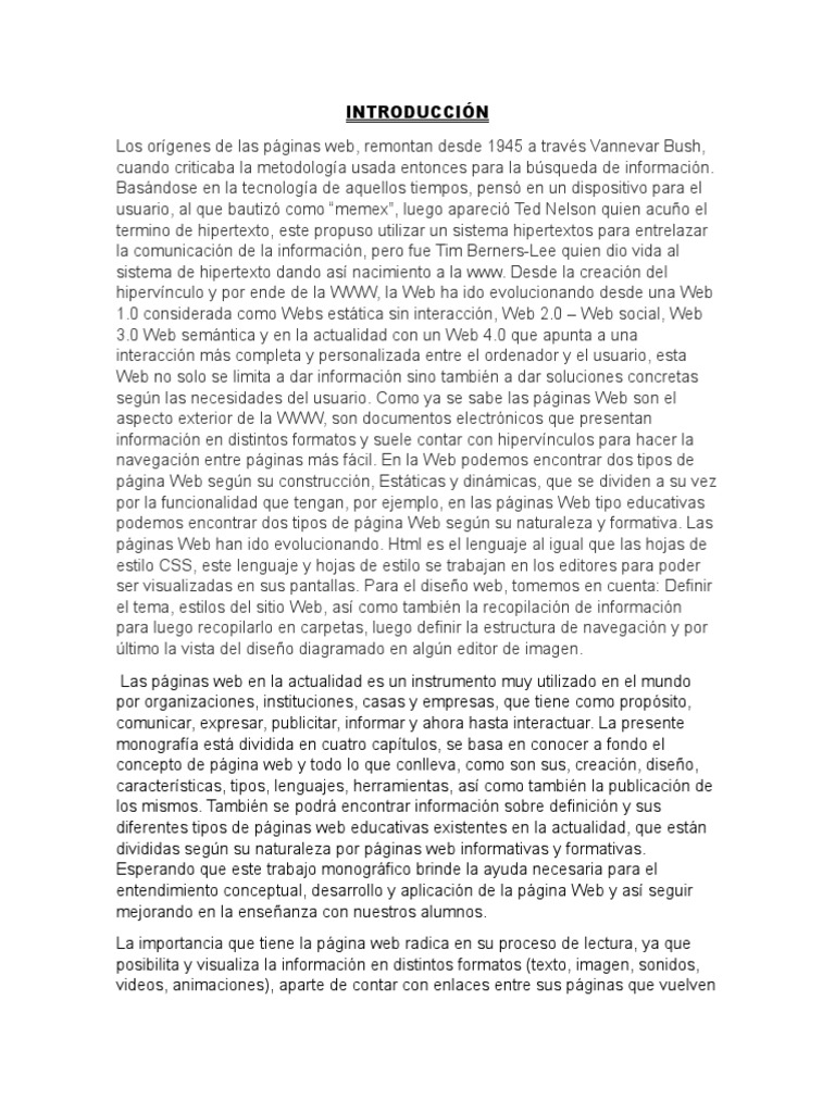 INTRODUCCIÓN | PDF | Página web | Red mundial