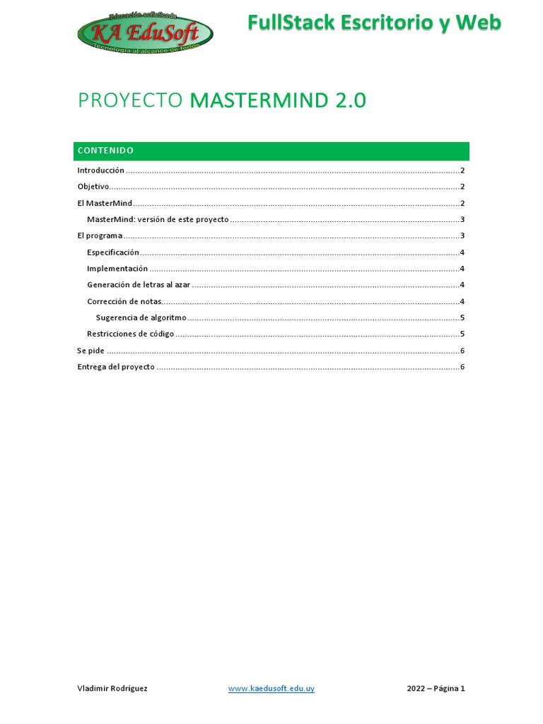 Proyecto MasterMind 2.0 | PDF | Script Java | Red mundial