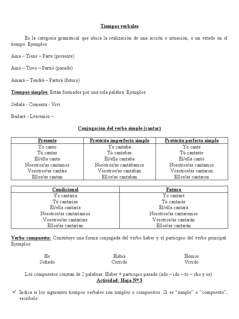 4 - Tiempos Verbales 2 | PDF