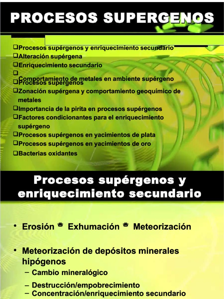 PDF Capitulo III Procesos Supergenos Compress | PDF | Minerales | Cobre