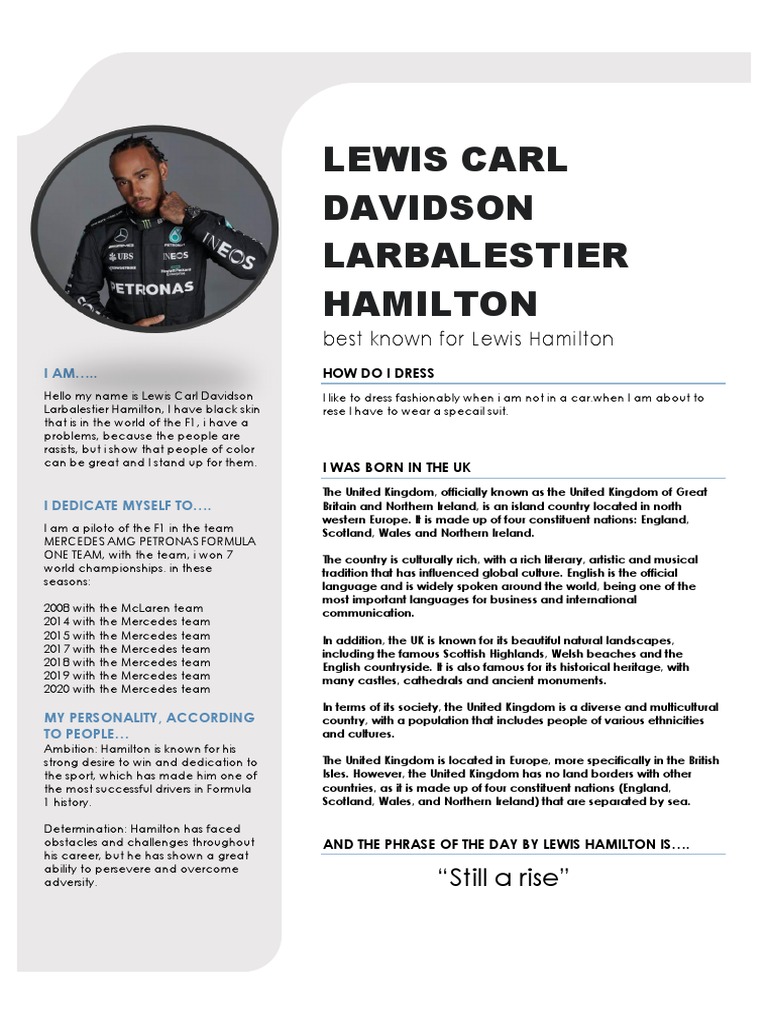 Lewis Hamilton | PDF | United Kingdom | England