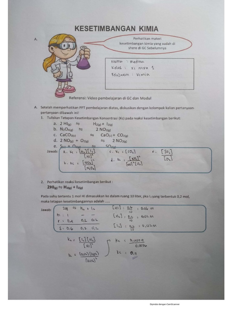 10. LKPD_Kesetimbangan Kimia | PDF